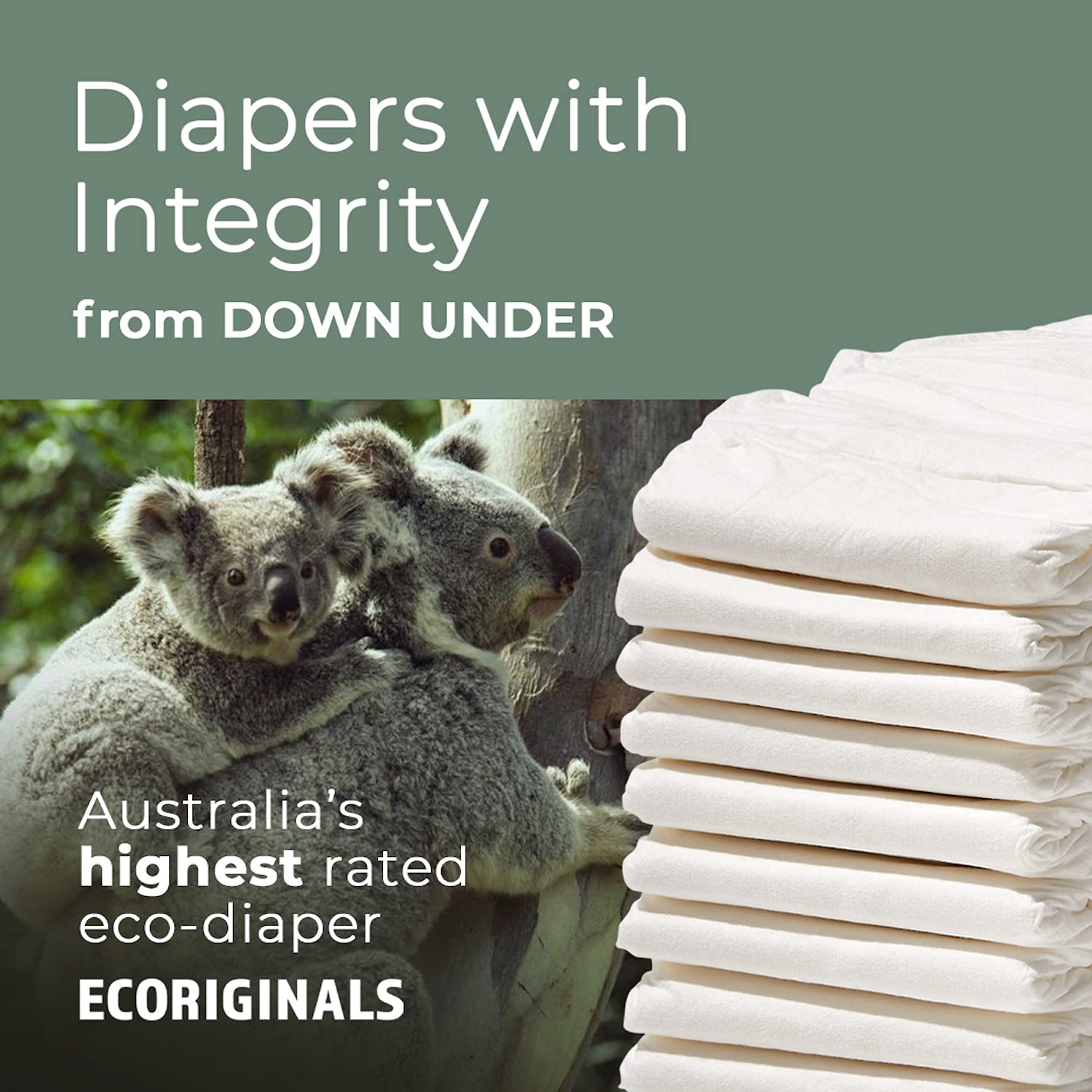Ecoriginals Eco Disposable Training Pants Diapers |Walker Size 5, 28-40lbs | 12 Pack, 216 Count | Plant-Based, Non-Toxic