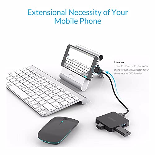 SJYDQ Super Speed 4 Port USB HUB 3.0 Portable OTG HUB USB Splitter with Micro B Power Port for MacBook Laptop PC Tablet