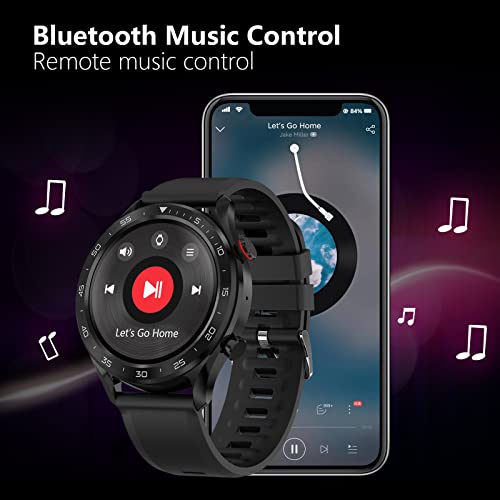Bebinca GT2 Pro Smart Watch for Men (Make/Receive Call), SpO2/Real-time Heart Rate/Sleep Monitor/Voice Assistant Fitness Tracker, Built-in MP3 for iPhone Samsung Android Phones, Silicone Bands