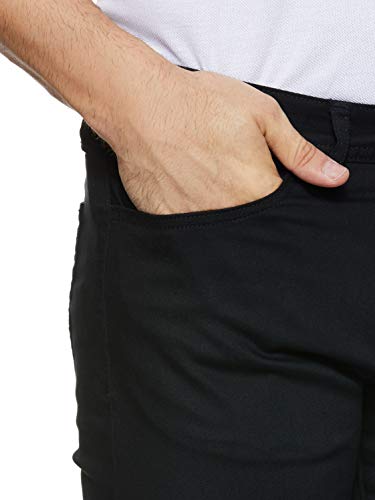 A|X ARMANI EXCHANGE Men's Straight Fit Denim Jeans, Black, 30