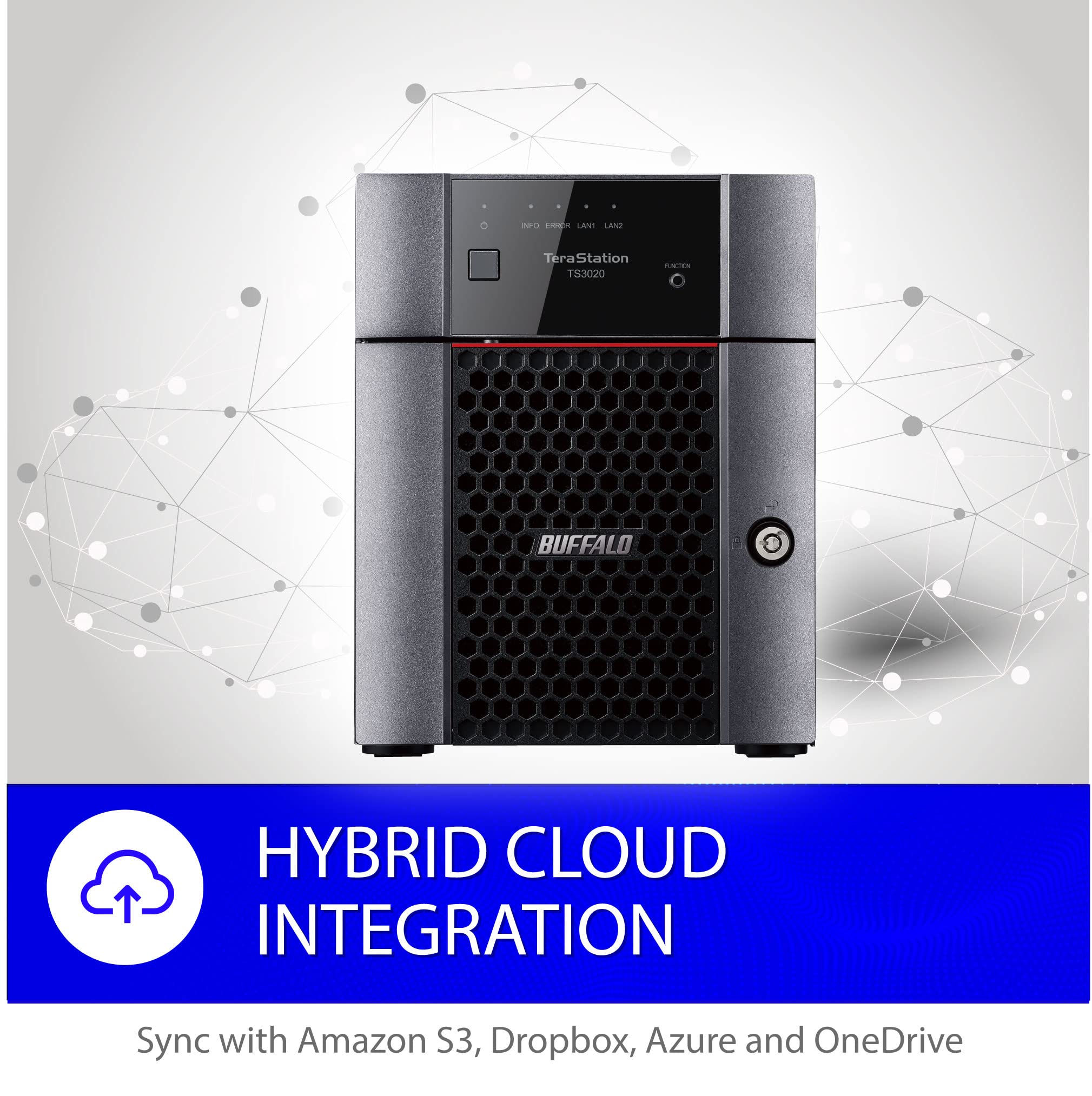 BUFFALO TeraStation 3420DN 4-Bay SMB 32TB (4x8TB) Desktop NAS w/Hard Drives Included Network Attached Storage
