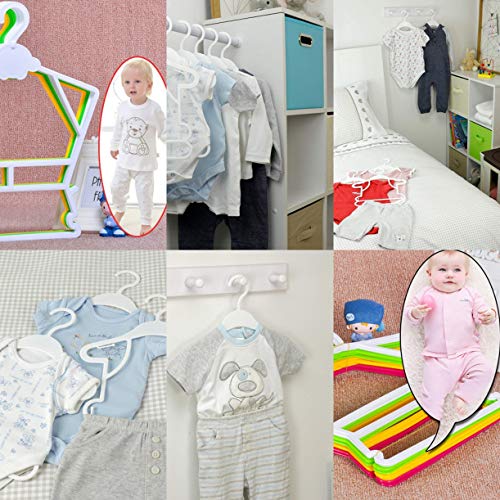 WellieSTR Economical Children's Plastic Frame Hanger Infant Frame Hangers - Pack of 20 - Size: S