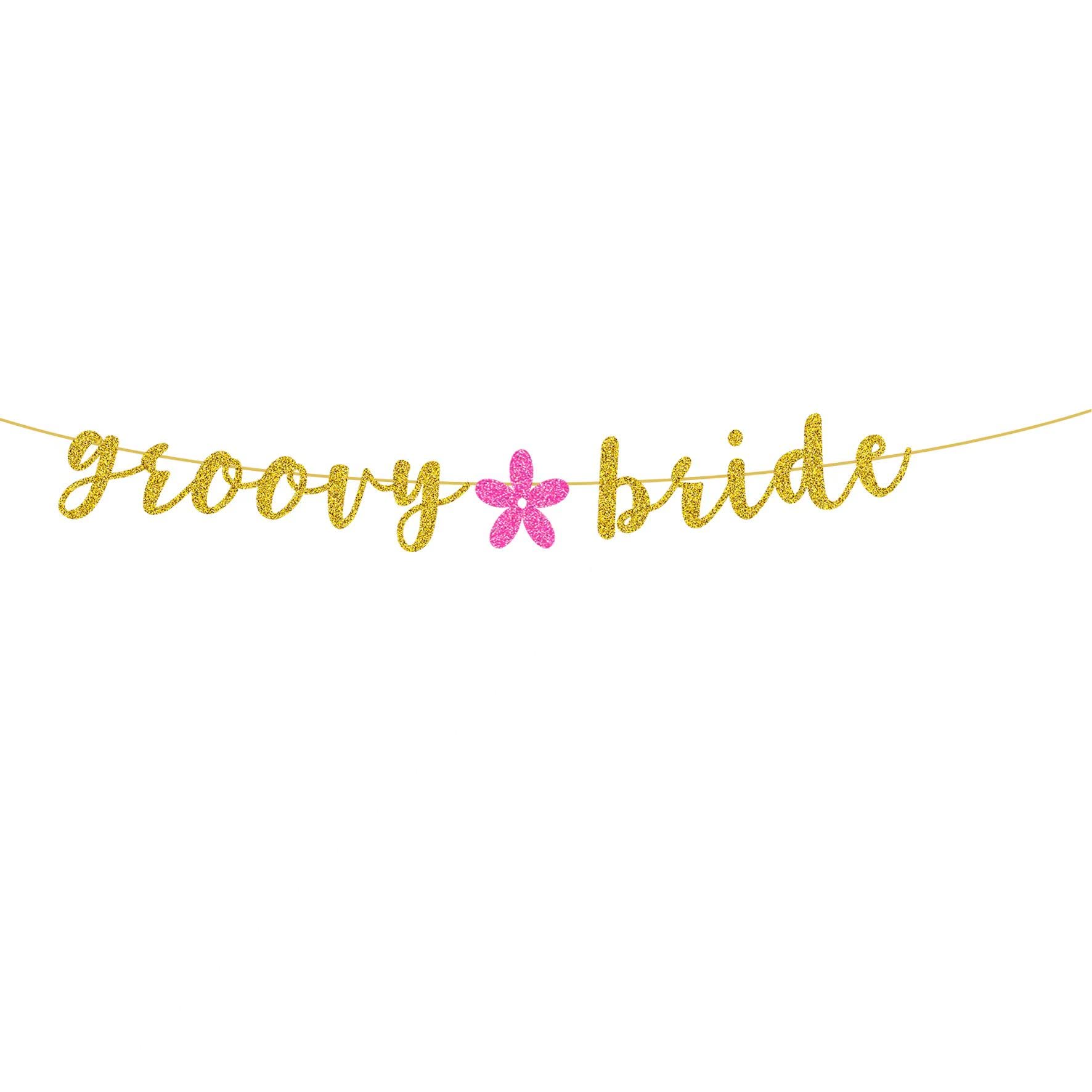 GIOOVY BRIDE BANNER,Groovy bride bachelorette banner, 6ft daisy groovy bride banner, 70s theme party decor, disco cowgirl boozed and daze,bachelorette party decor