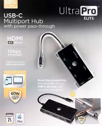 UltraPro Elite USB-C Multiport Hub with Power Pass-Through