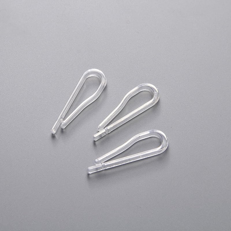 2.2inch/55mm 100Pcs Transparent Plastic U Shape Alligator Clips with Teethless, Clear Shirt Clips for Shirt Folding tie Socks Pants Fixed Clothes in Place
