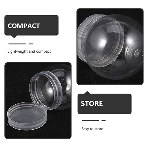 Abaodam DIY Snow Globe 4inch Clear Plastic Water Globe Fillable Snow Globe with Screw Off Cap for DIY Crafts Christmas Home Decoration 20pcs