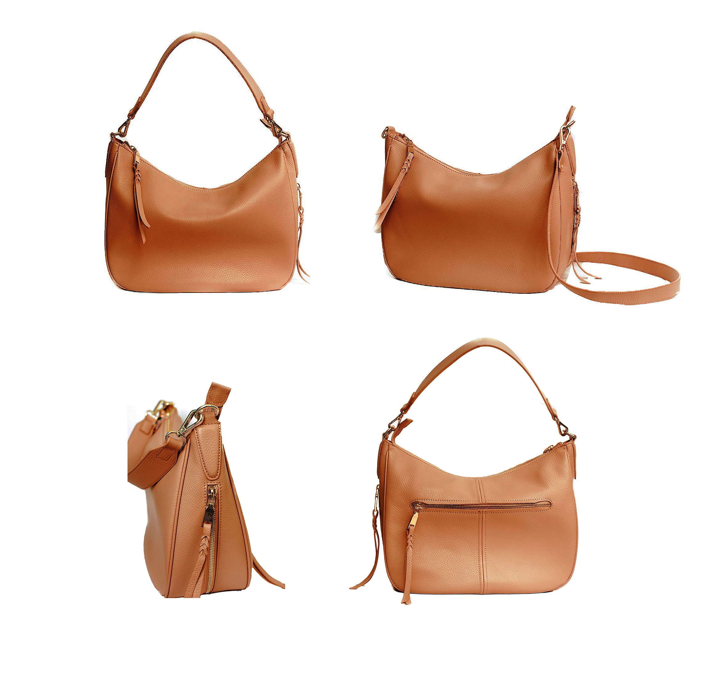 Meliae Camera Bag for Women, DSLR Mirrorless Camera Purse, Leather Shoulder Crossbody Hobo Travel Tote for Photographers (Brown)