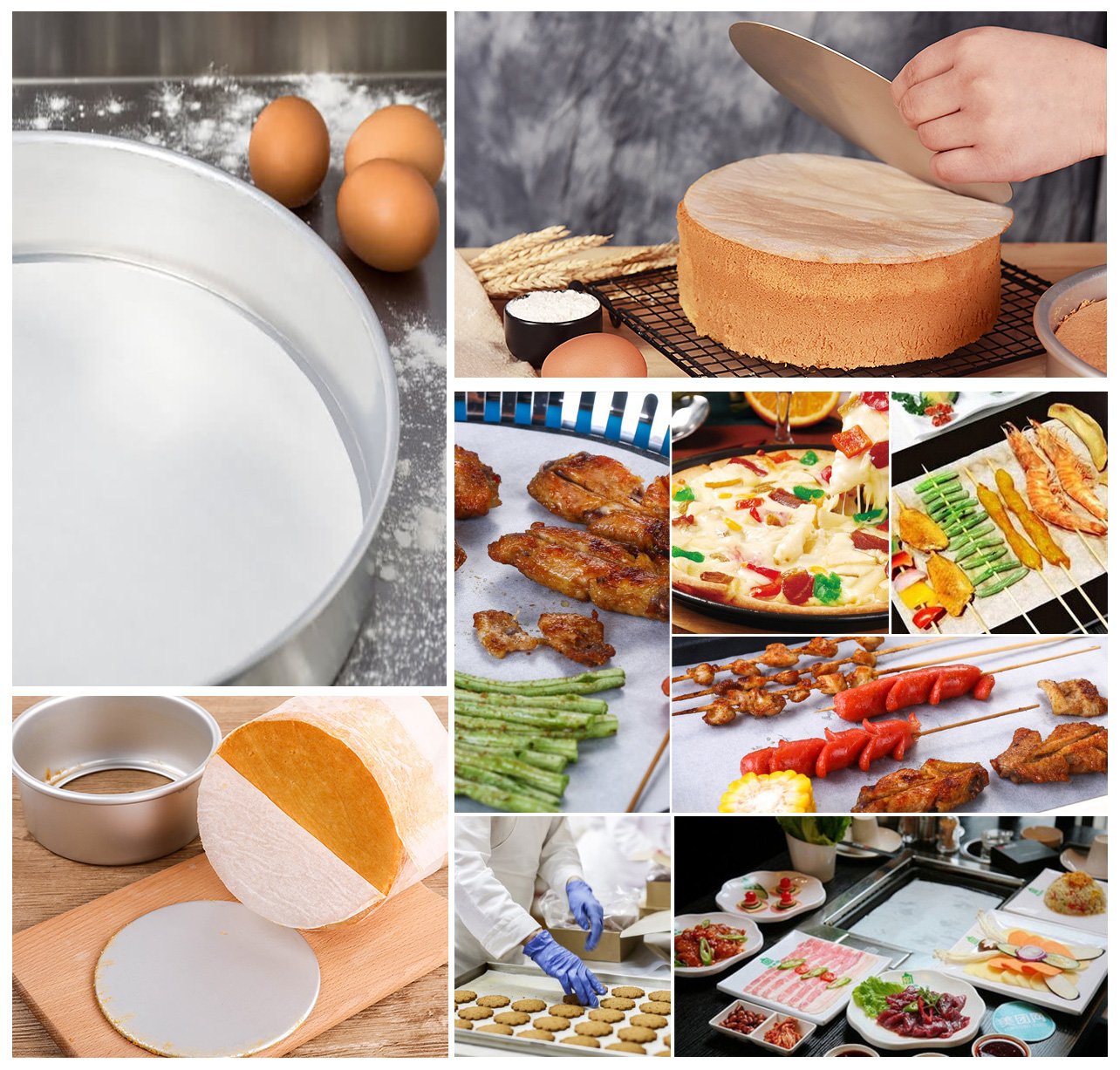 100pcs Parchment Paper Rounds 9 Inch Diameter Precut for Baking - Non-STICK 9'' Cake Pan Liner Circles, Perfect for Cheesecake Pan Springform Pan Bundt Pan Steamer and Air Fryer