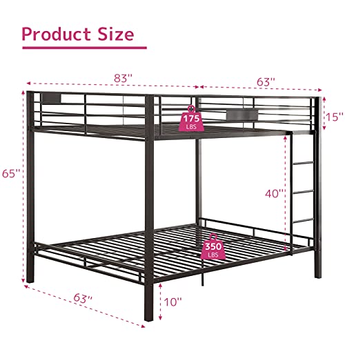 ACME FURNITURE Kaleb Queen/Queen Bunk Bed - 38015 - Sandy Black