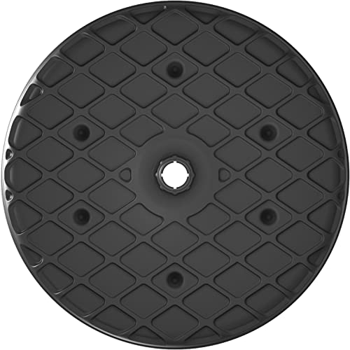 20" Patio Umbrella Table Tray, Outdoor Adjustable Umbrella Table with Umbrella Hole, Portable Round Table Top for Beach Patio Garden Swimming Pool,Black