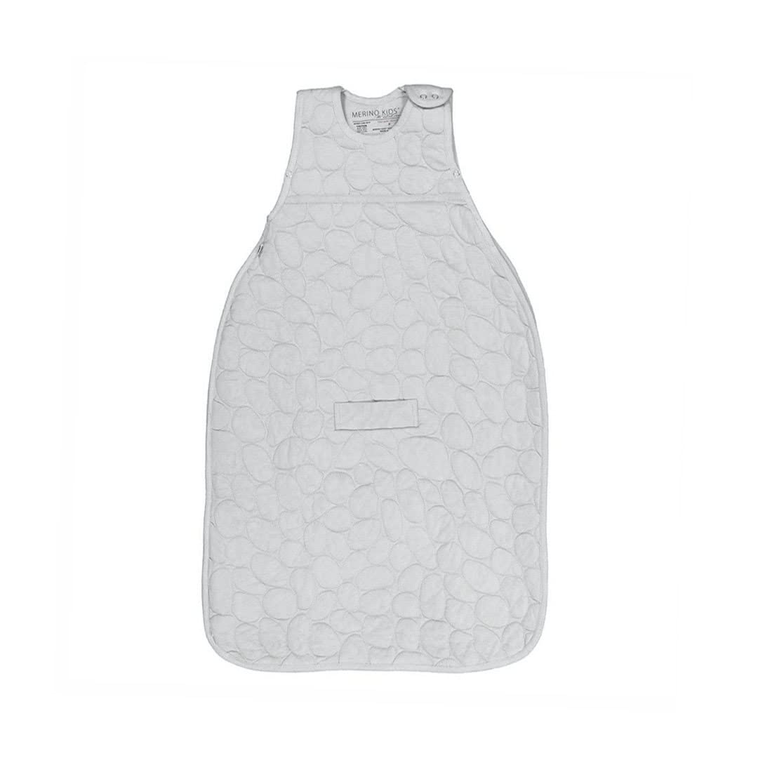 Merino Kids Winter-Weight Quilted Baby Sleep Bag for Toddlers 2-4 Years, Riverstone - Light Grey