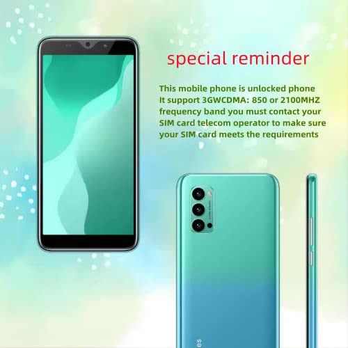 aderroo 1GB RAM 8GB ROM,X11 Android Smartphone, 5.72-inch IPS Full-Screen,Front and Rear Cameras,Only Supports Dual SIM Card Frequency Band of 3GWCDMA:850/2100MHZ,Unlocked Cell Phone(Black)