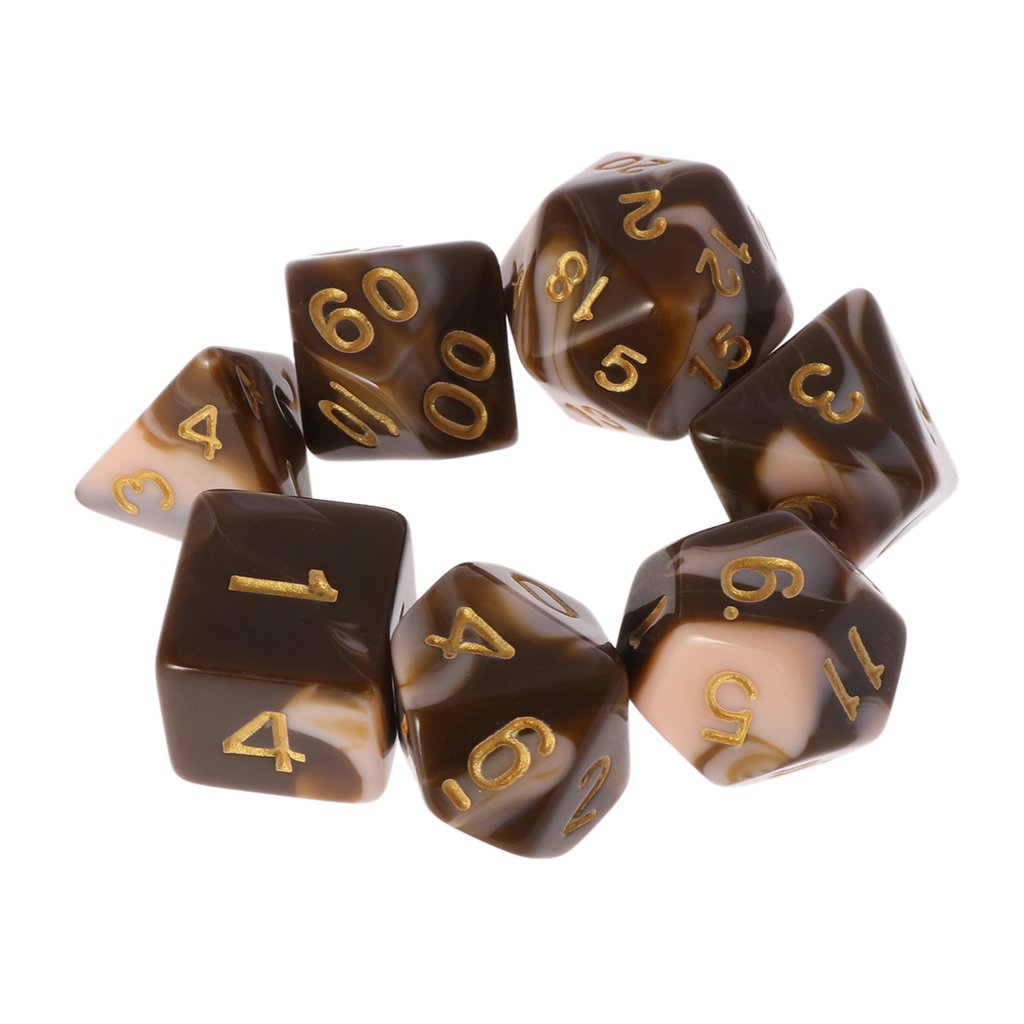 7pcs/Set Sided Dice D4 D6 D8 D10 D12 D20 for RPG Poly Game