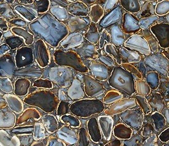 30" x 12" Mix Multi Colour Agate Table Top Rectangular Table, Center Table, Coffee Table, Patio Table, Hallway Table, Living Room Furniture