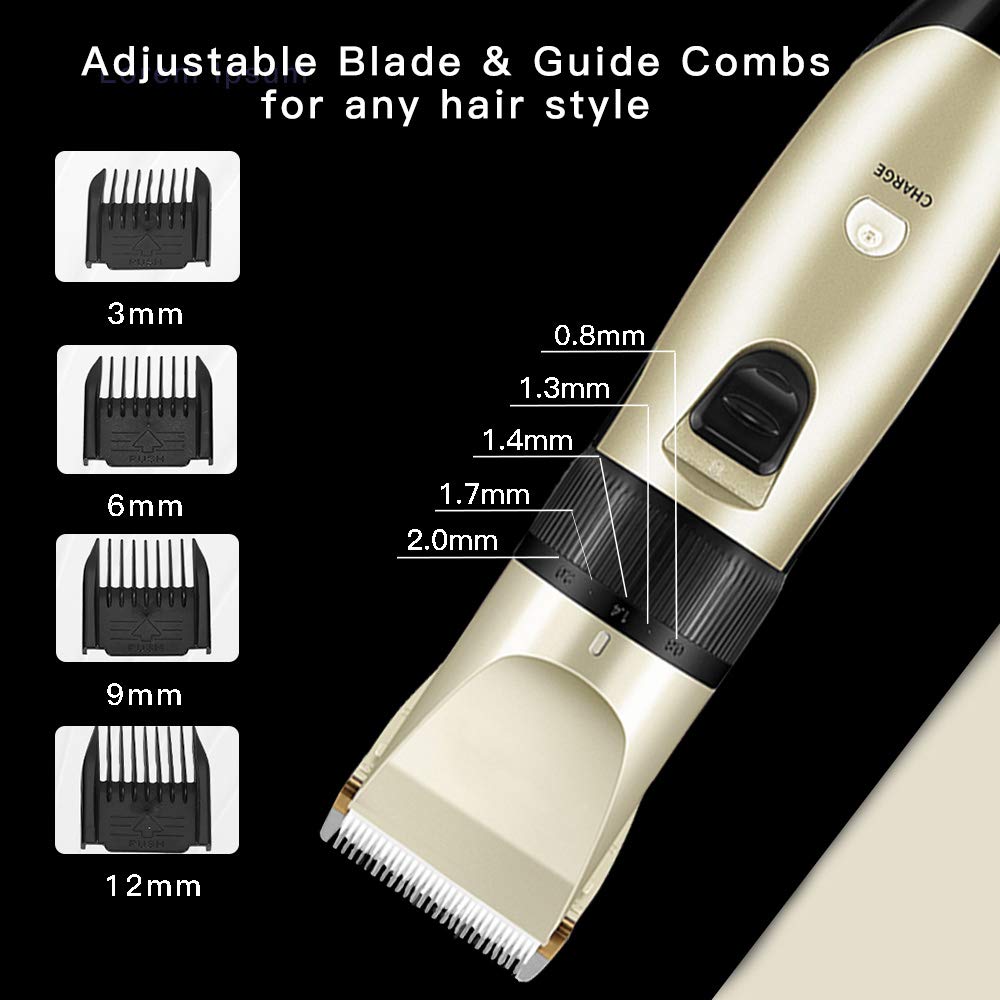 generies Hair Clippers for Men Body Hair Removal Machine with 4 Combs Electric Razor Cordless & Corded Rechargeable Hair Beard Trimmer
