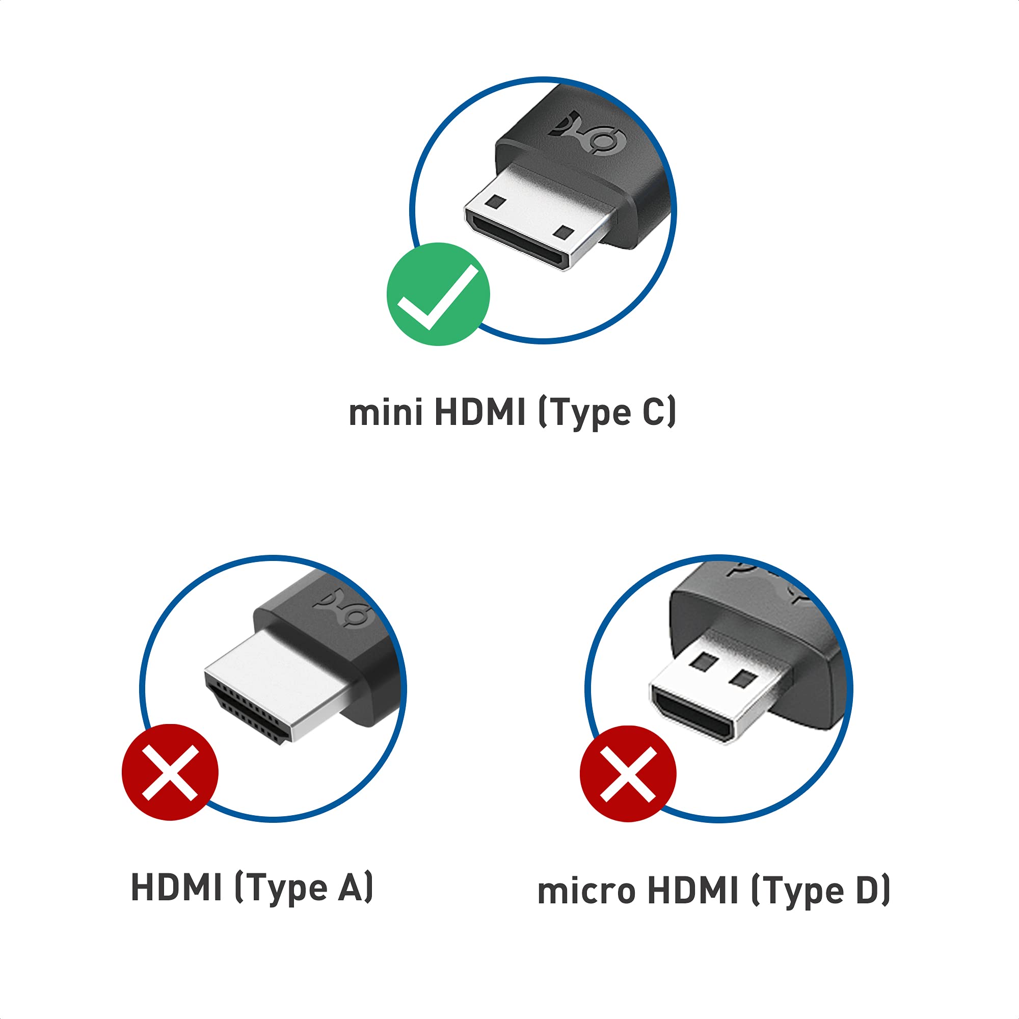 Cable Matters 2-Pack 8K@60Hz / 4K@240Hz Mini HDMI to HDMI Adapter (Mini HDMI Adapter) in Black, 6 Inches with HDR Support for Raspberry Pi Zero and More
