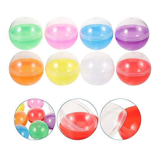 ABOOFAN Gum 50pcs Small Round Capsules Clear Containers Toys Empty Fillable Capsules Twisted Balls for Gumball Vending Machines Surprise Gift Vending Machine