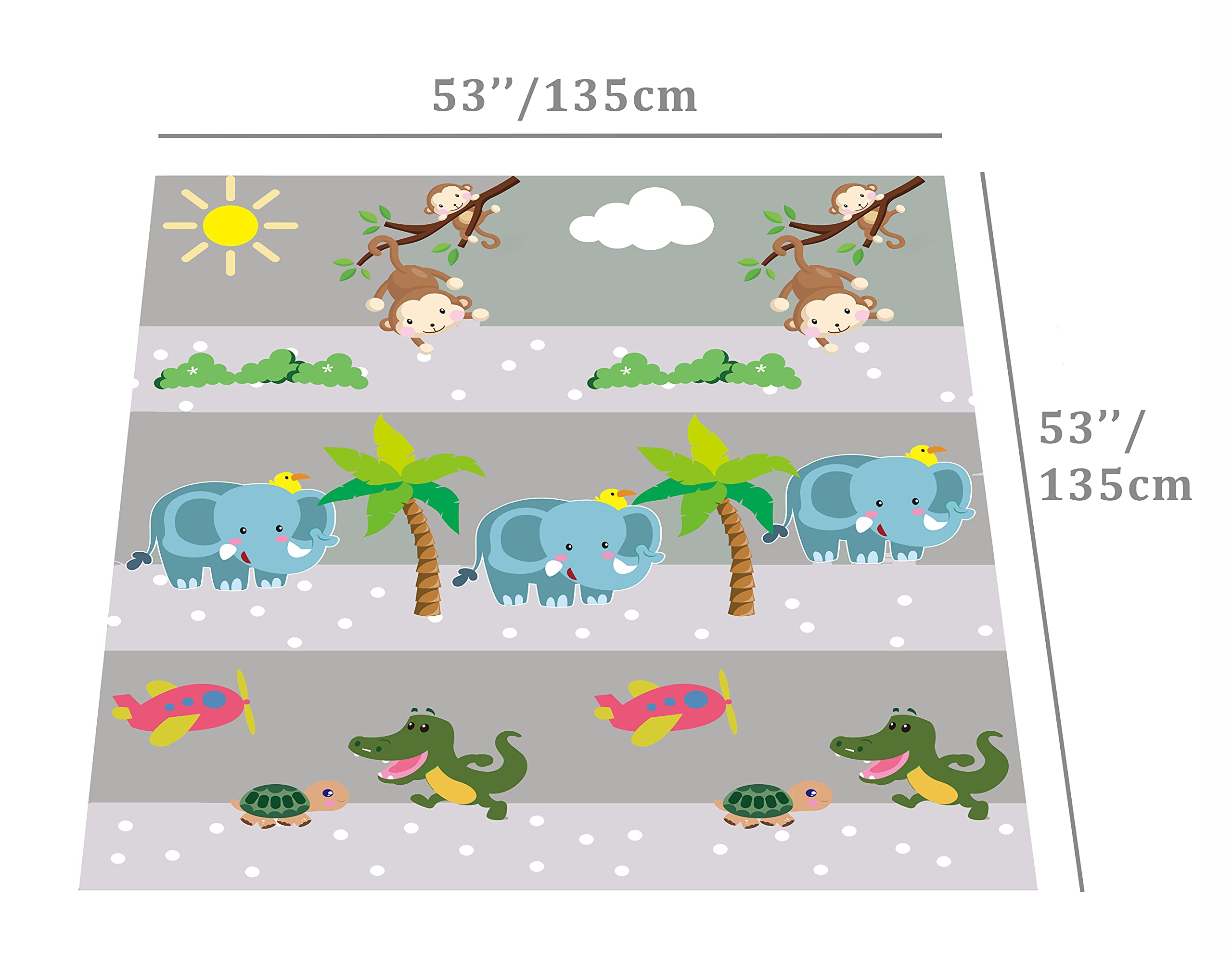 Large Splat Mat for Under Highchair Washable , Anti-slip Silicone Spot Splash Mat, Waterproof Floor Protector, Mess Mat for Arts Craft (53x53 inch)