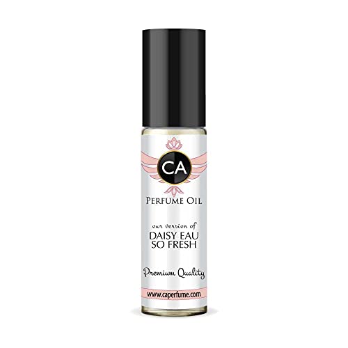 CA Perfume Impression of M. Jacobs Daisy Eau So Fresh For Women Replica Fragrance Body Oil Dupes Alcohol-Free Essential Aromatherapy Sample Travel Size Concentrated Long Lasting Roll-On 0.3 Fl Oz/10ml