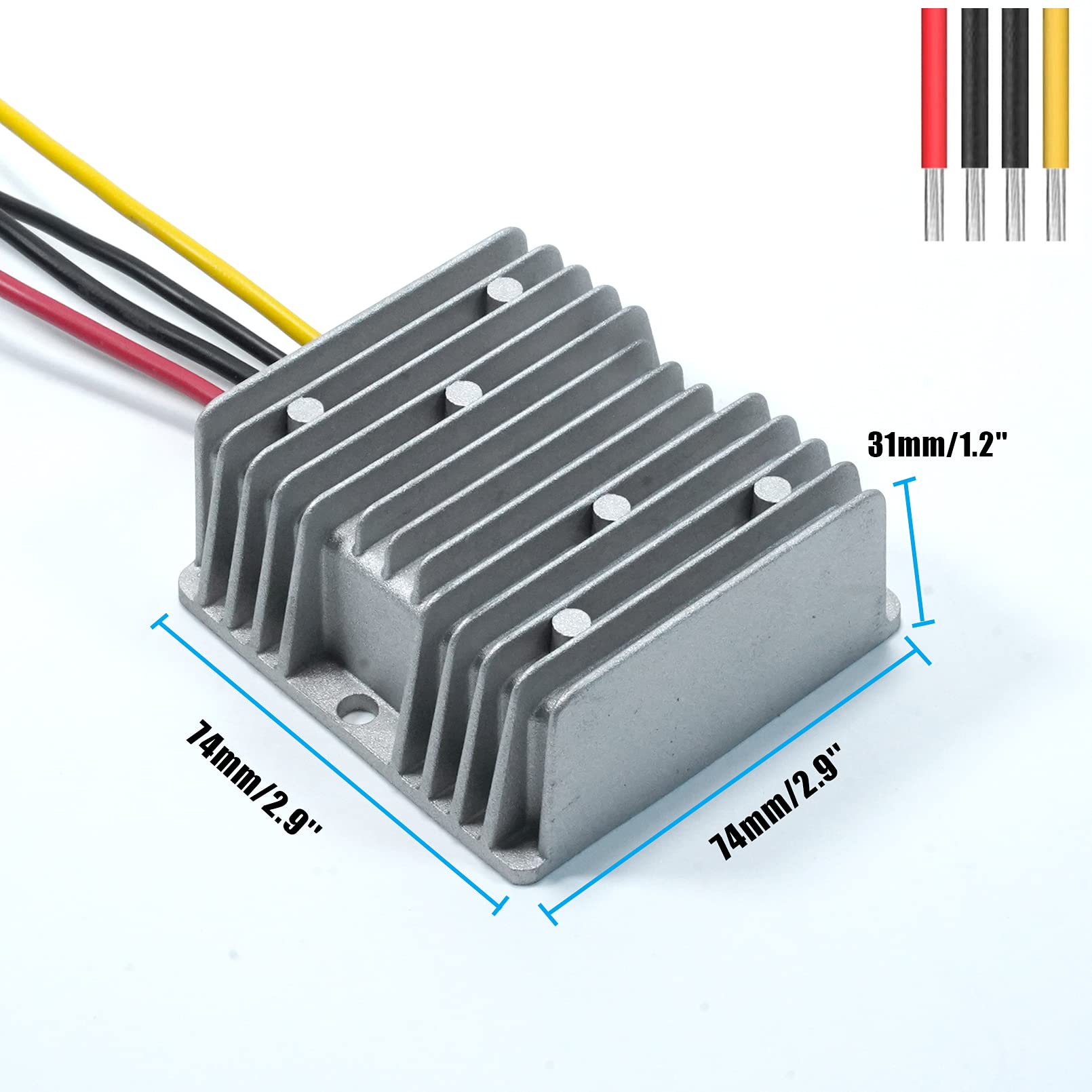 48V Step Down to DC 12V 20A 240W DC/DC Converter Regulator Buck Reducer Waterproof for Golf Cart Club Car LED Strip Light