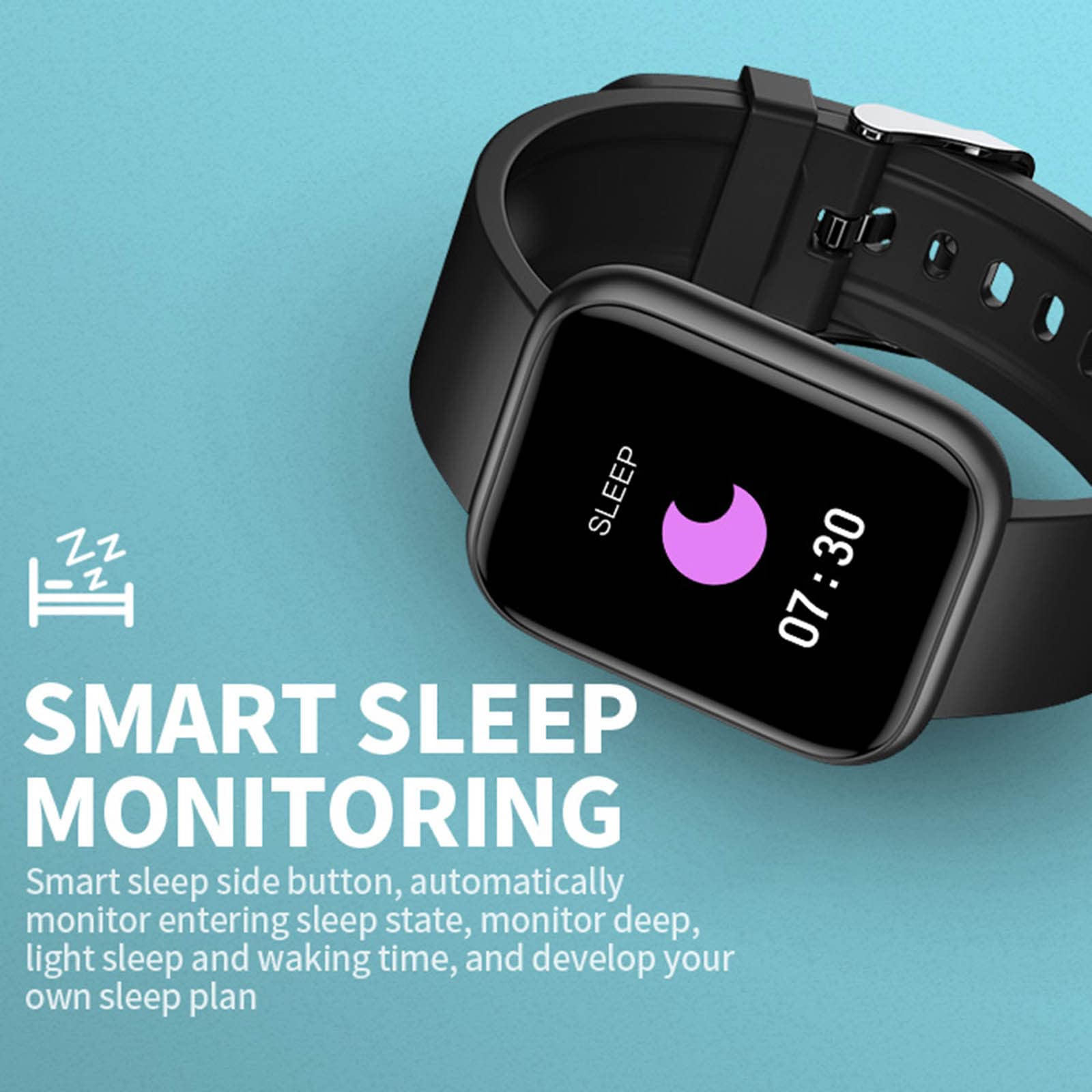 2022 New Smart Watch Multi-Function, Smart Watch with HD Touchscreen, Exercise Sleep Detection Fitness Multi-function Long Standby, 1.3 Inch IP67 Waterproof Heart Rate for Friends (Black)