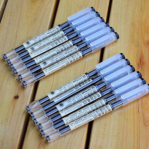 Sencoo 5 pack Black Gel Ink Pen Extra fine point pens Ballpoint pen 0.5mm Black For Office School Students Stationery