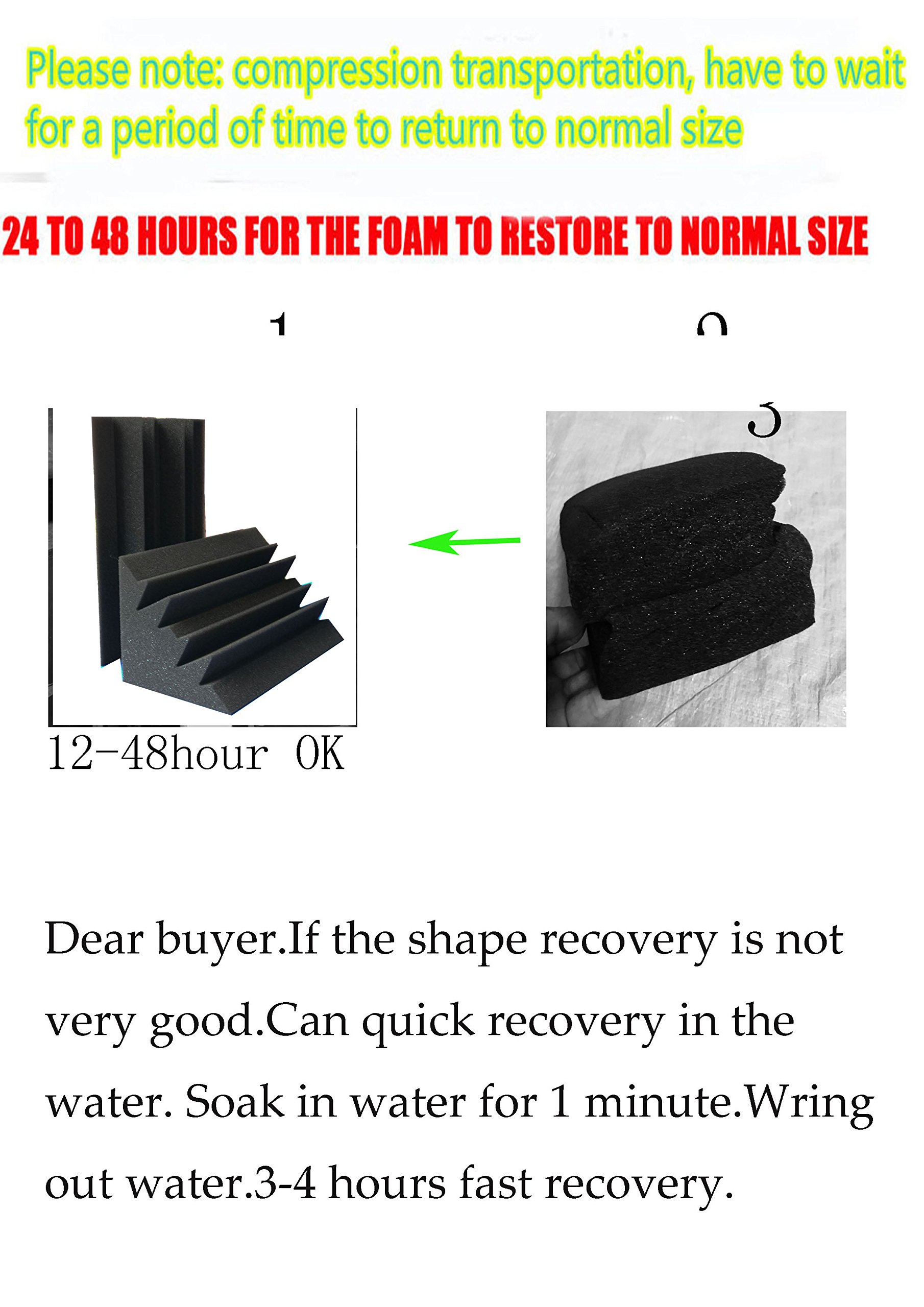 8 PCS 4.6"x4.6"x9.4" Sale Acoustic Foam Black Bass trap Soundproof foam