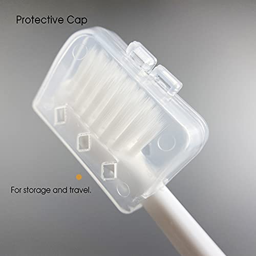 MISOdental Advanced Manual Toothbrush for Children (All Slim 3-6), Soft Bristles, Small Head, Refreshing, 4 Pcs, Made in Korea, Included Protection Caps