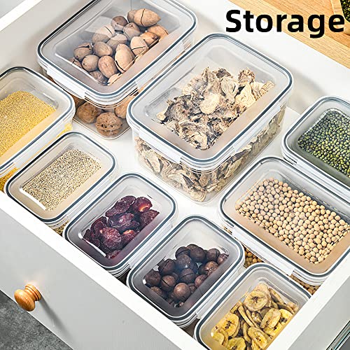 Aagglly Produce saver containers for refrigerator, 3 Pack airtight Locking lids 100% Leak Proof Organizer Bins,BPA-Free draining keep Fresh Plastic box for Veggie Fruit Lettuce and Salad