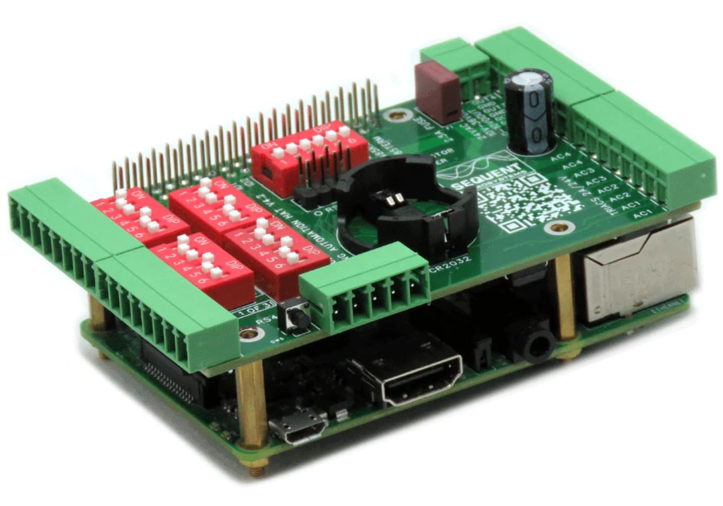 Building Automation V4 8-Layer Stackable HAT for Raspberry Pi