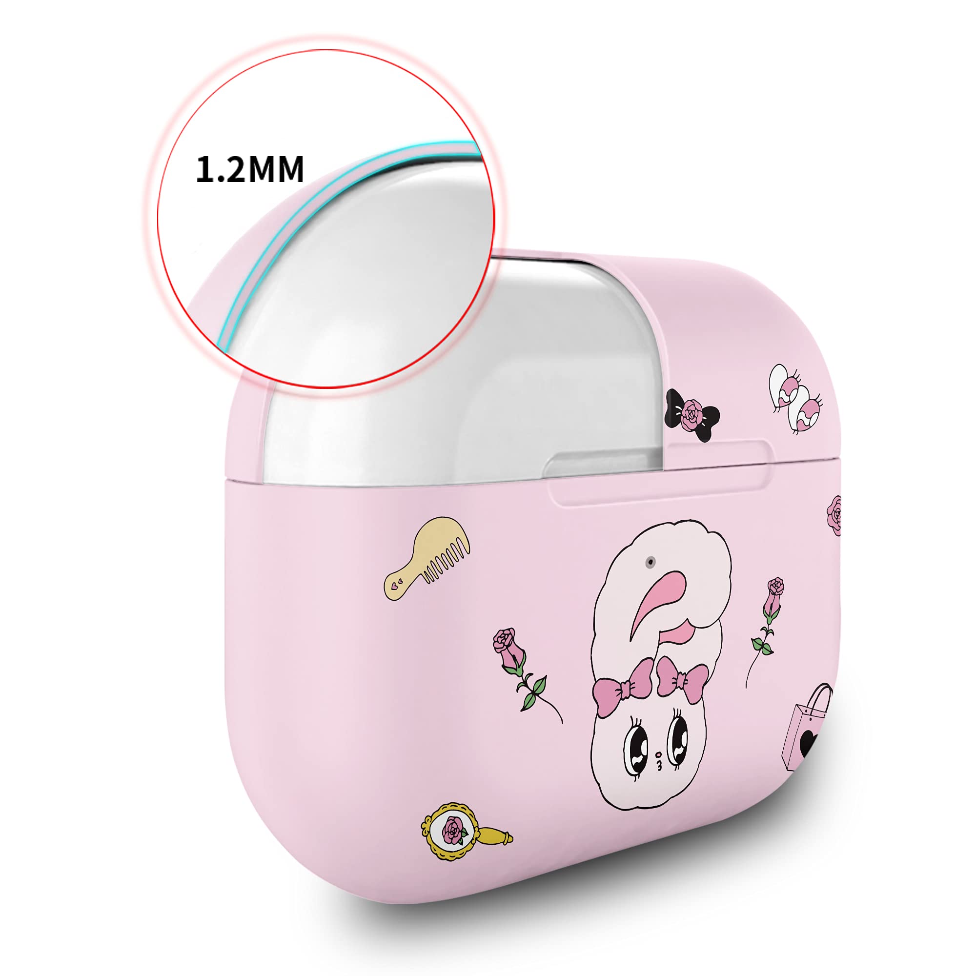 Esther Bunny Compatible with AirPods Pro Case Key Holder Hard PC Shell Strap Hole Cover - Esther Bunny Item