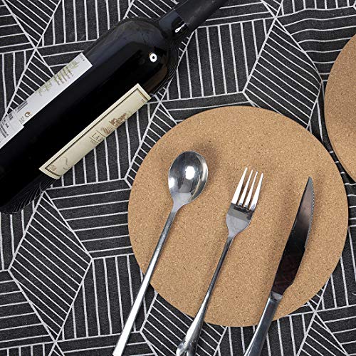 Cork Trivet Round, Kitchen Hot Pads Placemat Corkboard for Hot Pot, Pan,Kettle,8.66-Inch Each(22cm x1cm), Pack of 4