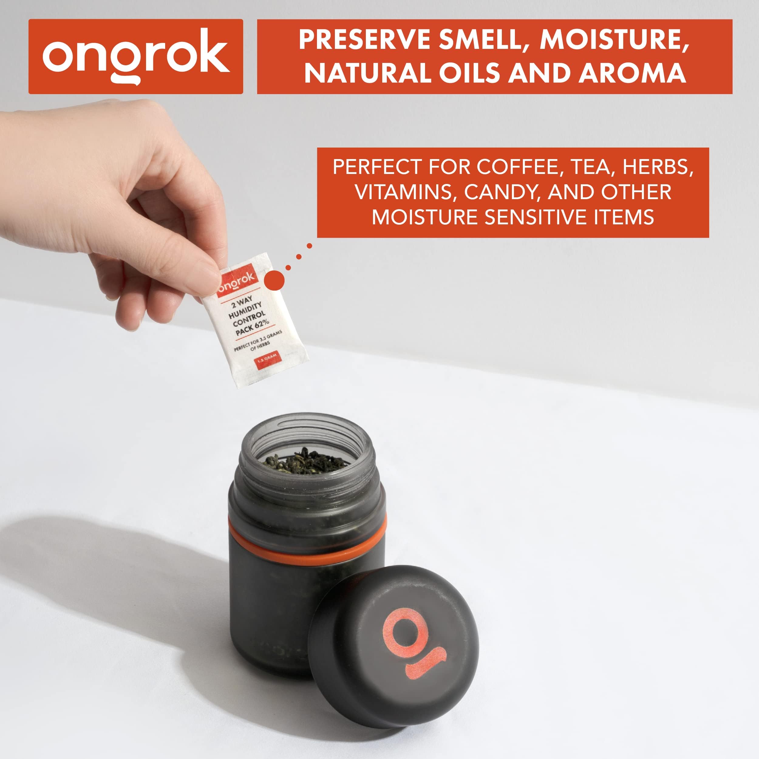 12 Pack of 2 Way Humidity Control Packs, Size 8, 62% RH by ONGROK, Each Pack for up to 1 oz