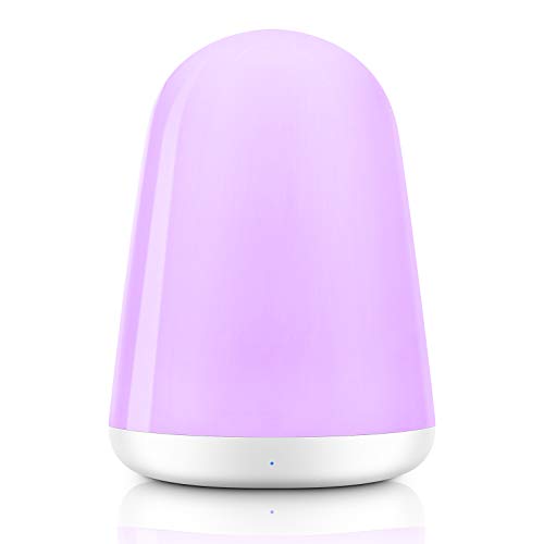 BAXIA TECHNOLOGY Night Light for Kids Room Touch Lamp for Bedroom,Rechargeable Kids Night Light Bedside Lamp with 7 Colors Changing & Dimming