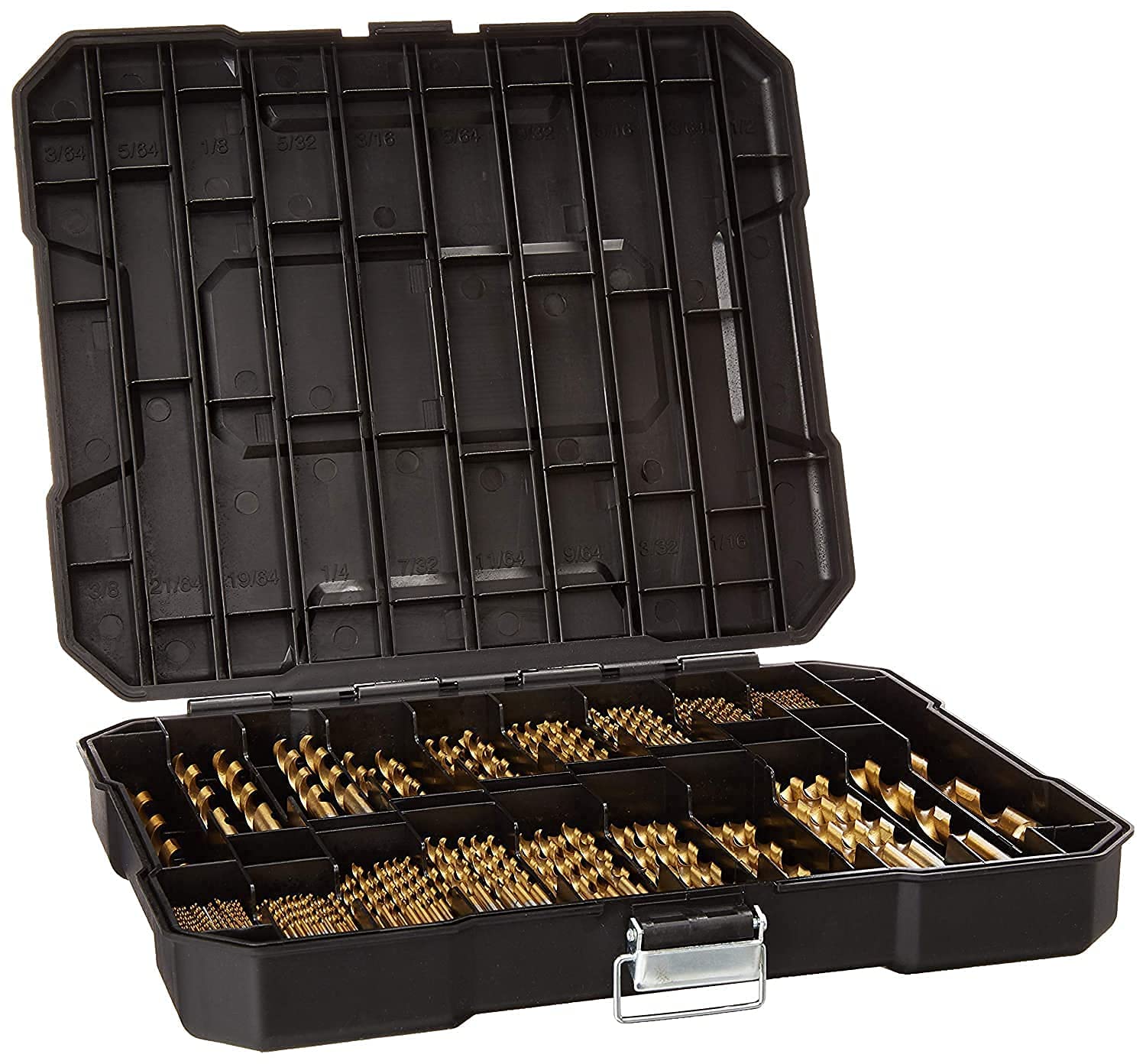 230 Piece Titanium Twist Drill Bit Set with 16-Inch Wide Mouth Tool Bag