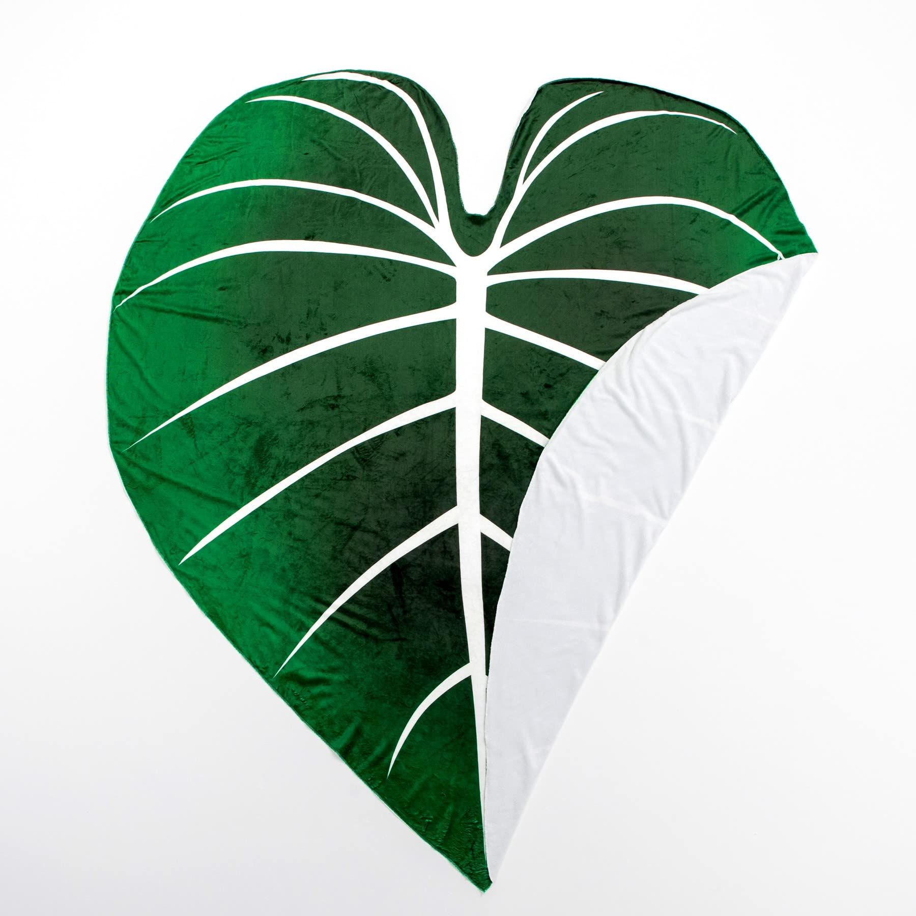Leaf Blanket Green Plant Kids Throw Blankets Soft Plush Flannel Throw Decorative Leaves Design for Children Bed Couch and Sofa