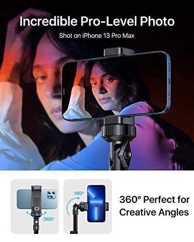 andobil 62'' iPhone Tripod Stand with Remote, Tripod for Samsung Galaxy S23 Ultra, Extendable Cell Phone Stand Lightweight Tripod Fit for iPhone 14 Pro Max, Samsung S22 S21, Android/Camera/GoPro
