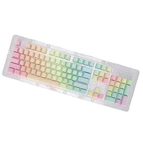 104Pcs PBT Keycaps Keycap Set,Colorful DIY Keycaps for Mechanical Keyboard,Ergonomic Matte Appearance Design,Gaming Keyboards Keycaps Replacement