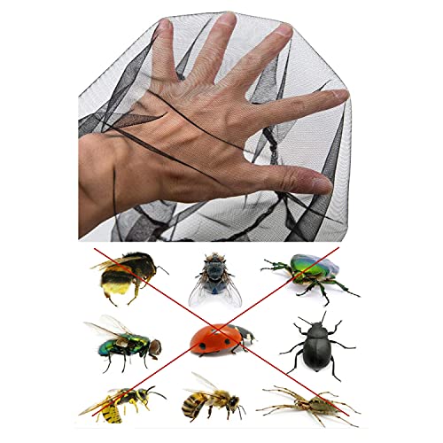 Mosquito Net Mosquito Insect Head Face Protect Watshi Mosquito Mesh Net Leg Mosquito Pants and Head Net for Protection Outdoor Fishing Hiking Camping(2pcs) (Black)