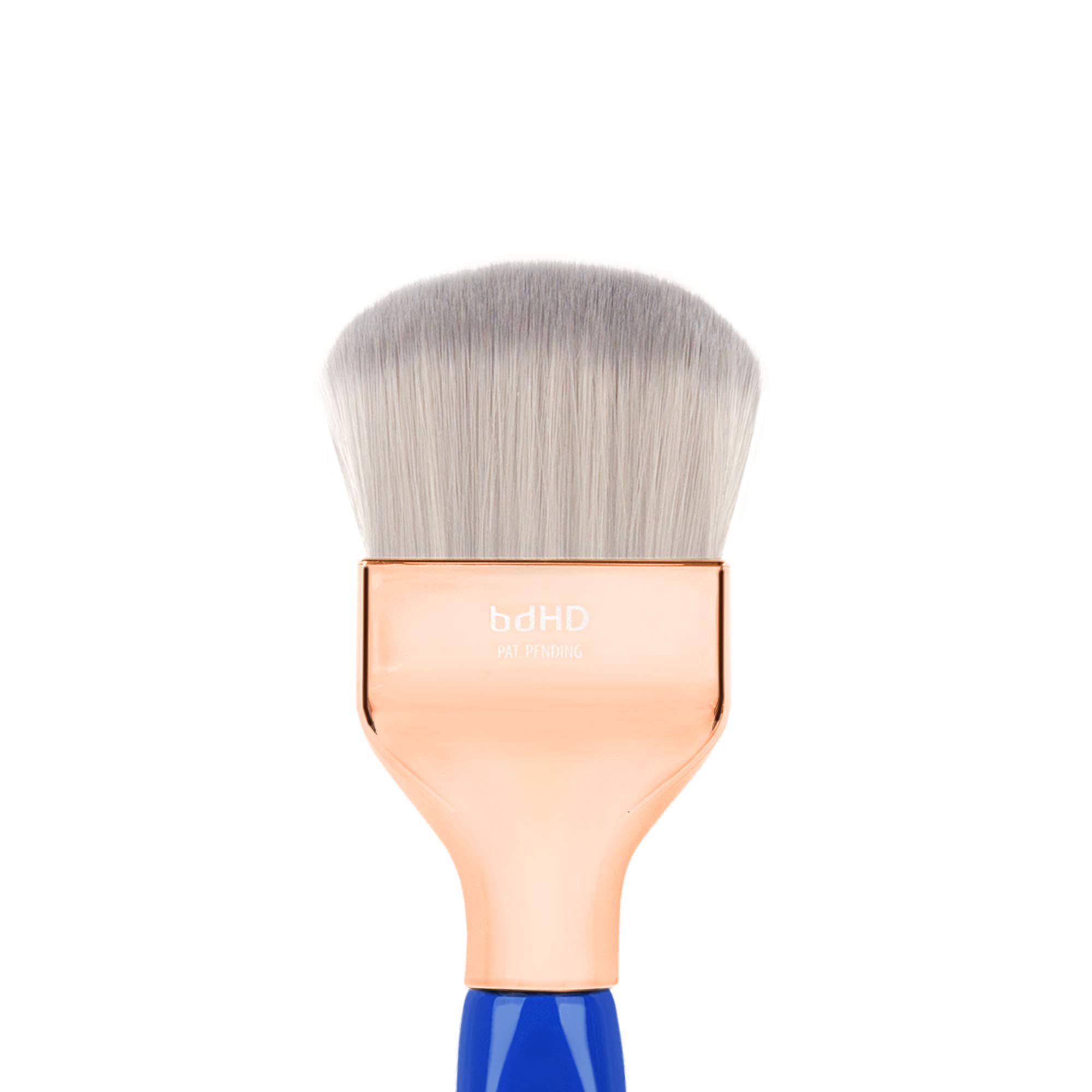 Bdellium Tools Professional Makeup Brush - Golden Triangle 972 Large Rounded Double Dome Blender - With All Vegan and Soft Synthetic Fibers, For Foundation Application & Blending (Blue, 1pc)