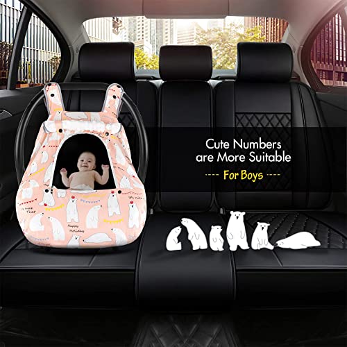 Car Seat Cover for Babies Boy&Girl, CCATTO Infant Carseat Canopy, Skylight Ventilation Design, 2 Layers Windows, Breathable Adjustable Universal Fit Baby Carrier Cover for Spring Autumn Winter