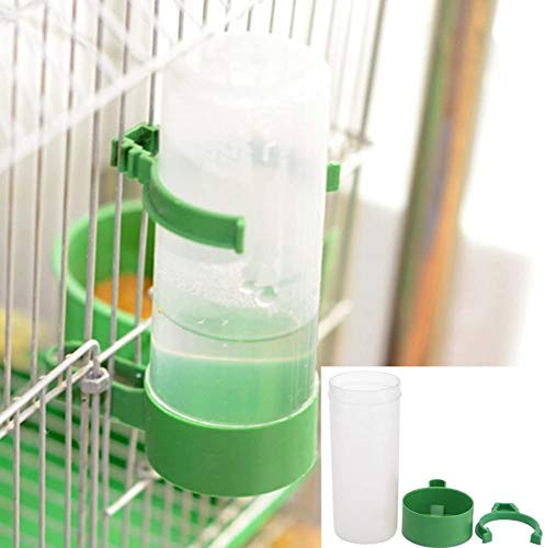 Small Bird Feeder Bird Water Dispenser for Cage, Plastic Bird Water Feeder and Food Feeding Cup Set for Parrots Parakeet Finch