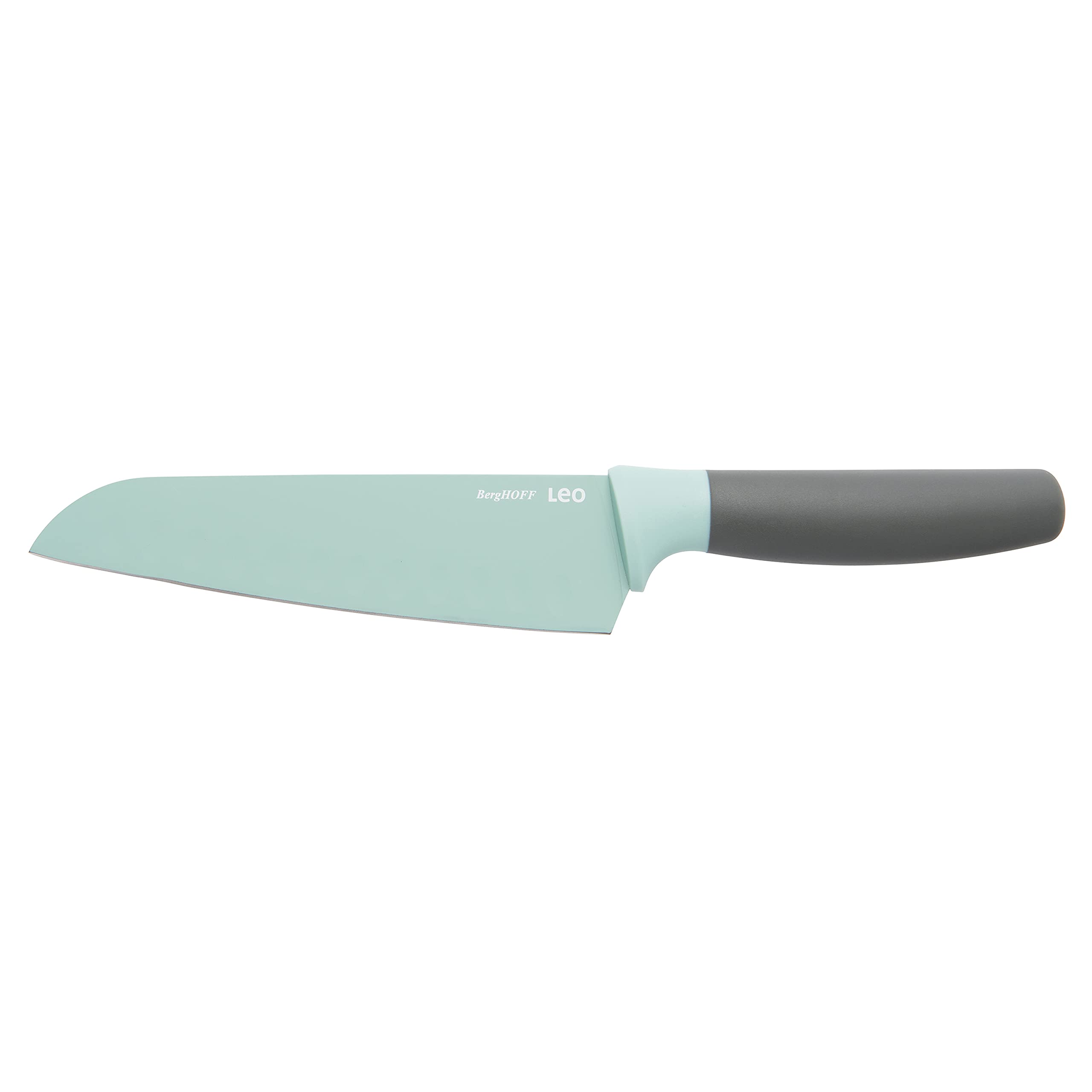 Berghoff LEO Non-stick Sharp Serrated Stainless Steel Blade Set of 2pc Santoku & Bread Knives Ergonomically Designed Handle PP Fitted Protective Sleeve Well-balanced Soft-touch PP Handle