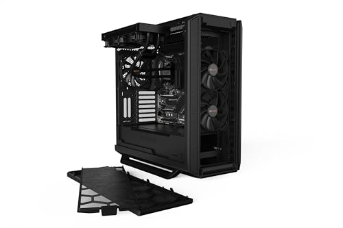 be quiet! Silent Base 802 Window ATX Midi Tower PC Case| 3 Pre-Installed Pure Wings 2 Fans | Sound Insulated | Tempered Glass Window | Black | BGW39