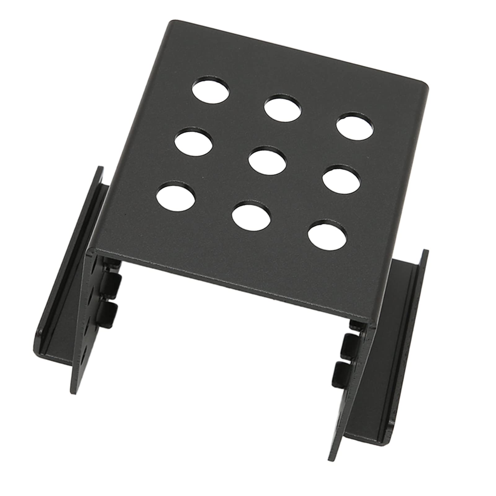 2.5in Hard Drive Storage Bracket, 2.5 Inch Aluminium Alloy Hollow HDD Mounting Rack, 2.5 Inch to 3.5 Inch Solid State Drive Built in Expansion for 2.5in IDE HDD SSD(Black)