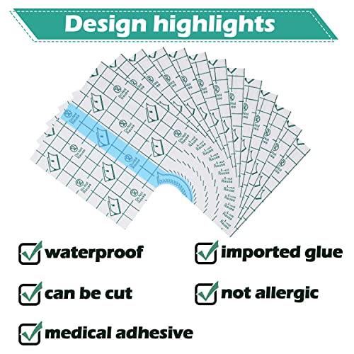 150 Pieces Stretch Adhesive Bandages Transparent Film Dressing Bandages Waterproof Adhesive Bandages (3.1 x 3.1 Inch)