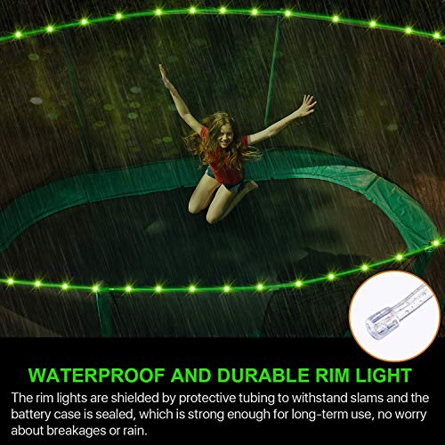 LED Trampoline Lights,Remote Control Trampoline Rim LED Light for 12Ft Trampoline, 16 Color Change by Yourself, Waterproof,Super Bright to Play at Night Outdoors, Good Gift for Kids