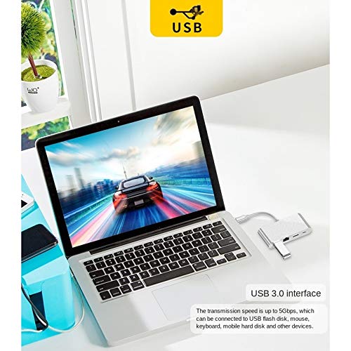 SHYPT Type-C to HDMI-Compatible Four in One Converter Network Card Hub Docking Station HDMI-Compatible/USB Splitter 3.0 Hub