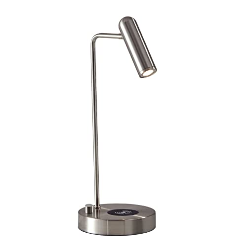 Adesso 3162-22 Kaye LED Desk Lamp Wireless Charging, 7W LED, 5W QI, USB Port, Indoor Lighting Lamps