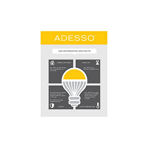 Adesso 3214-01 Windsor LED Desk Lamp Wireless Charging, 7W LED, 5W QI, USB Port, Indoor Lighting Lamps,Black